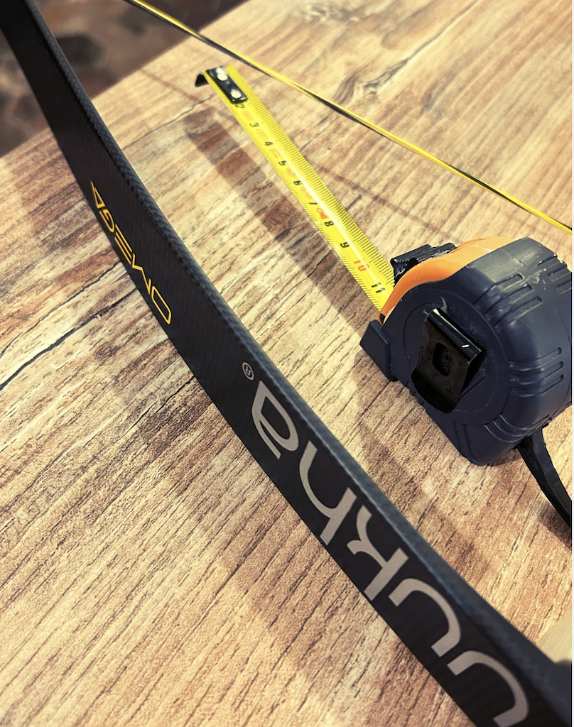 Recurve bow length vs. string length: how to measure correctly